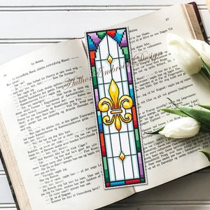 Stained Glass Bookmark Cross Stitch Pattern PDF Download Stained Glass ...