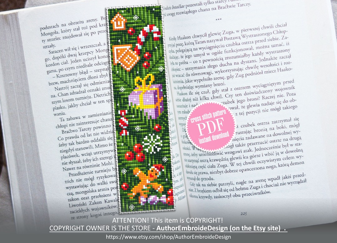 Christmas Bookmark Cross Stitch Pattern PDF Download Christmas Tree ...