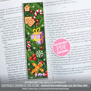 Christmas Bookmark Cross Stitch Pattern PDF Download Christmas Tree ...