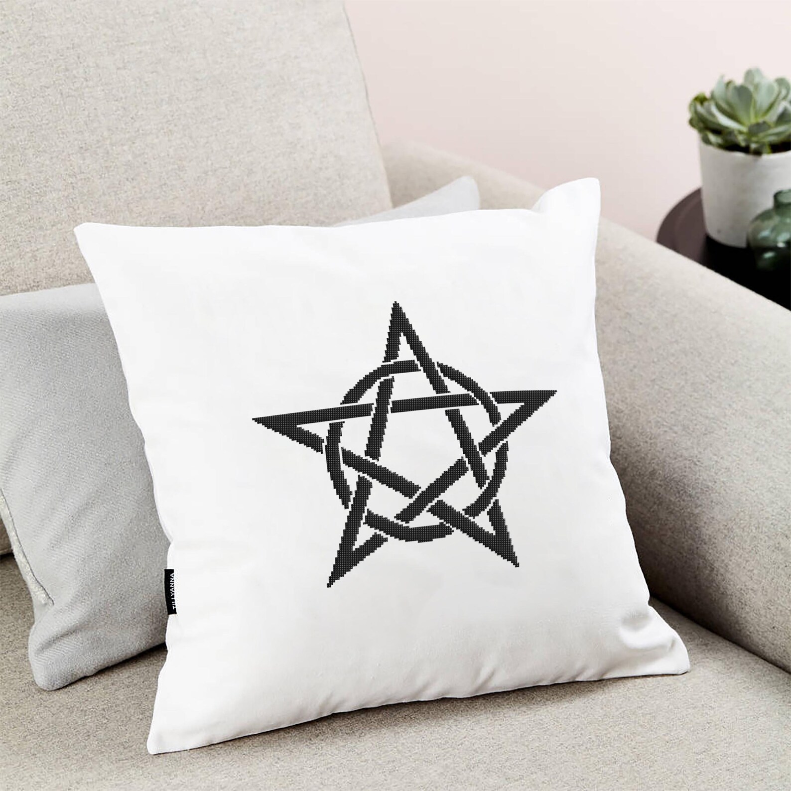 Gothic Cross Stitch Pattern Download PDF Pentagram Cross Stitch Chart ...