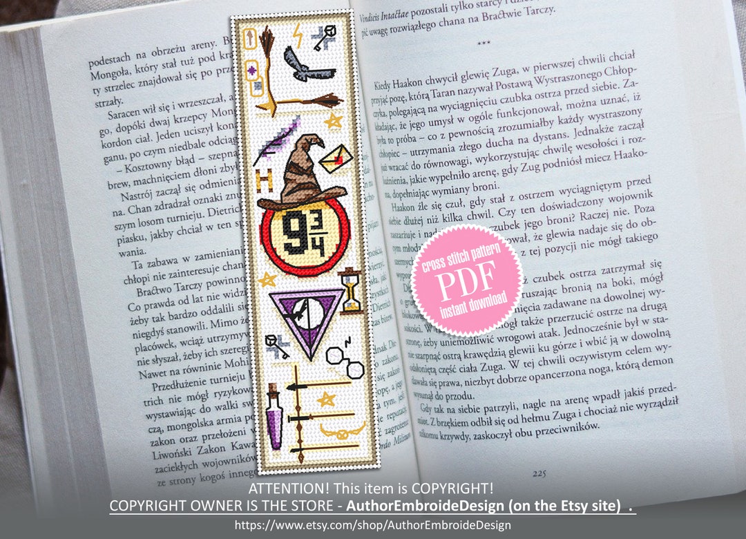 Magic Bookmark Cross Stitch Pattern PDF Download, Handmade Bookmark ...
