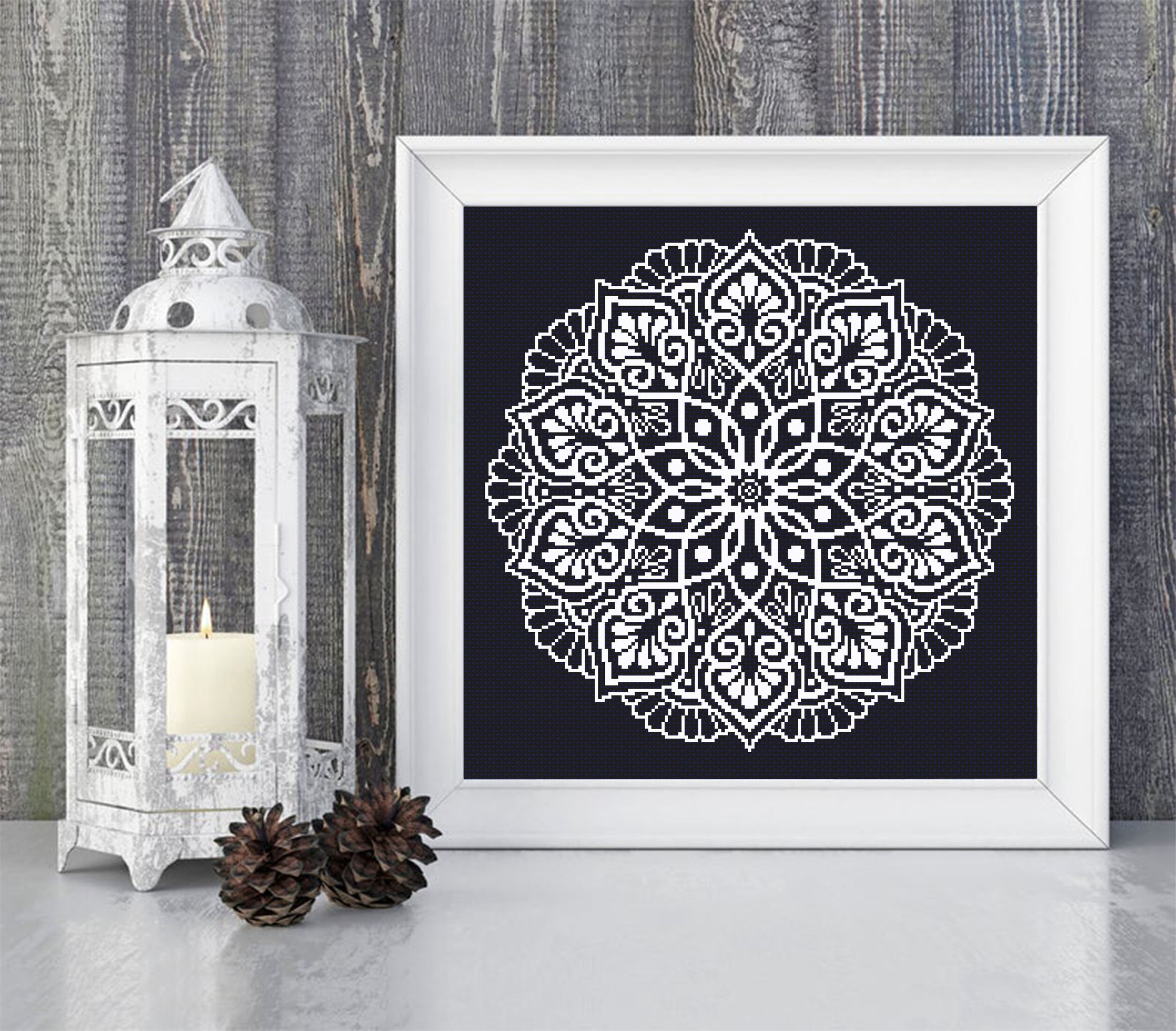 Easy Mandala Cross Stitch Pattern Download PDF Simple Mandala Digital ...