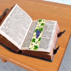 Grape Vine Bookmark Cross Stitch Pattern PDF Download Fruit Cross ...