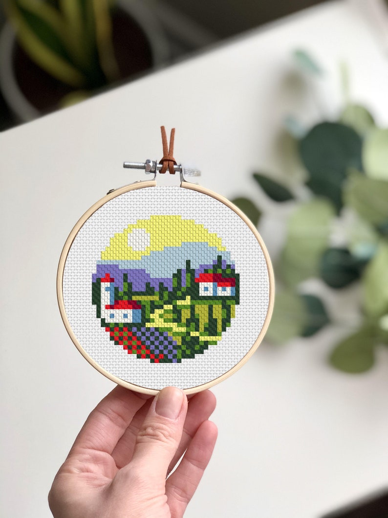 Small Cross Stitch Pattern Download PDF Italy Village Cross - Etsy