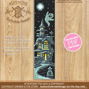 Halloween Bookmark Set Cross Stitch Pattern PDF Download Halloween ...