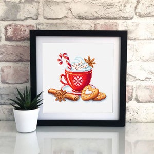 Christmas Coffee Cross Stitch Pattern Download PDF, Christmas Cross ...