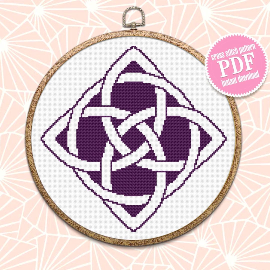 Quaternary Celtic Knot Cross Stitch Pattern PDF Download Celtic Mandala ...