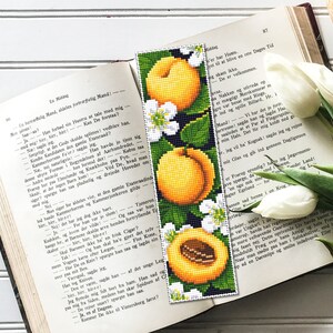 Apricot Bookmark Cross Stitch Pattern Download PDF Summer Fruit Cross ...