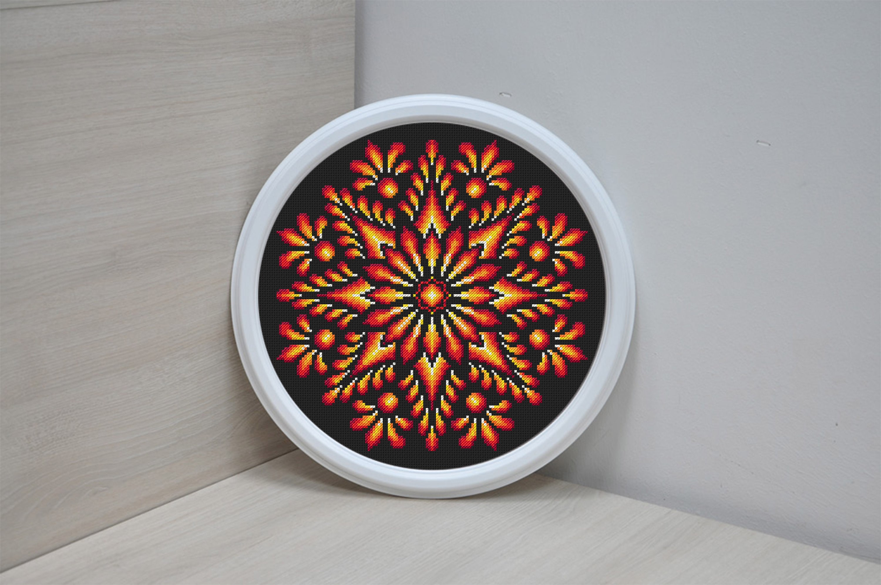 Mandala Set Cross Stitch Pattern PDF Flower Mandala Cross - Etsy