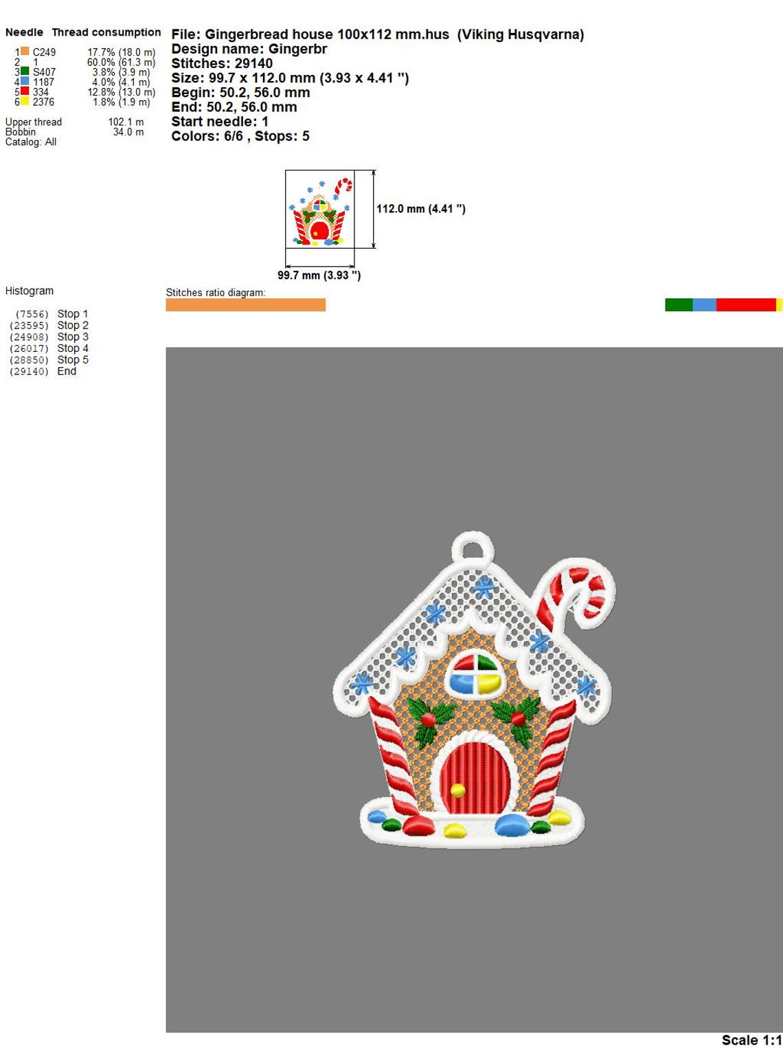 FSL Gingerbread House Machine Embroidery Design Download - Earrings and ...