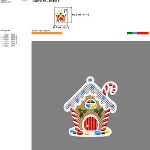 FSL Gingerbread House Machine Embroidery Design Download - Earrings and ...