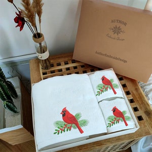 Cardinal Embroidery Design, Christmas Machine Embroidery Pattern 3 Size ...