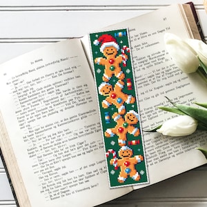Christmas Bookmark Cross Stitch Pattern Download PDF Gingerbread Man ...