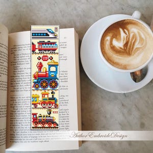 Vehicle Bookmark Set Cross Stitch Pattern PDF Download Mini Cars Cross ...