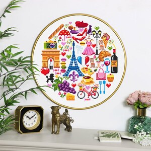 France Cross Stitch Pattern Download PDF French Sampler PDF Paris Cross ...