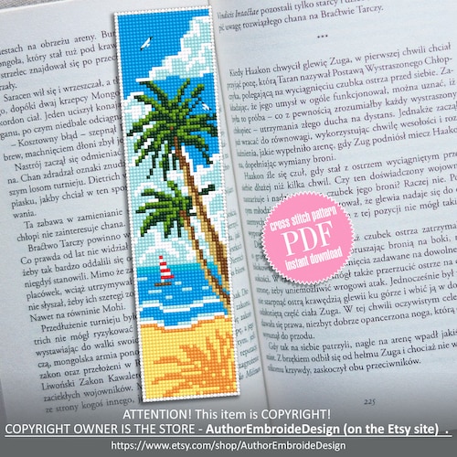 Cute Bookmark Cross Stitch Pattern Digital PDF Handmade - Etsy
