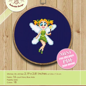 Funny Fairies Cross Stitch Pattern PDF Download Small Cross Stitch ...