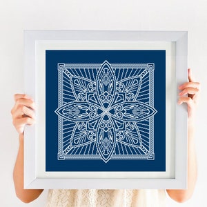 Square Mandala Cross Stitch Pattern PDF Download Carpet Counted Cross ...