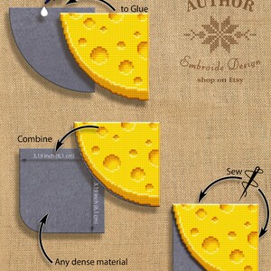 Corner Bookmark Cross Stitch Pattern PDF Download Cheese Cross Stitch ...