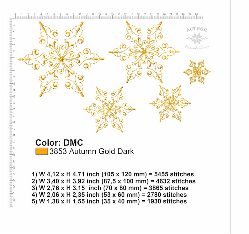 Snowflake Embroidery Design Machine Embroidery Pattern, Embroidery ...