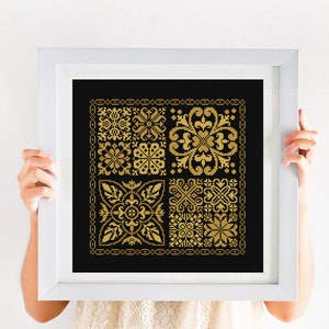 Square Mandala Cross Stitch Pattern PDF Download Sampler Cross Stitch ...