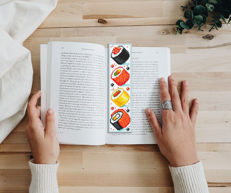 Japanese Food Bookmark Cross Stitch Pattern PDF Download Simple ...