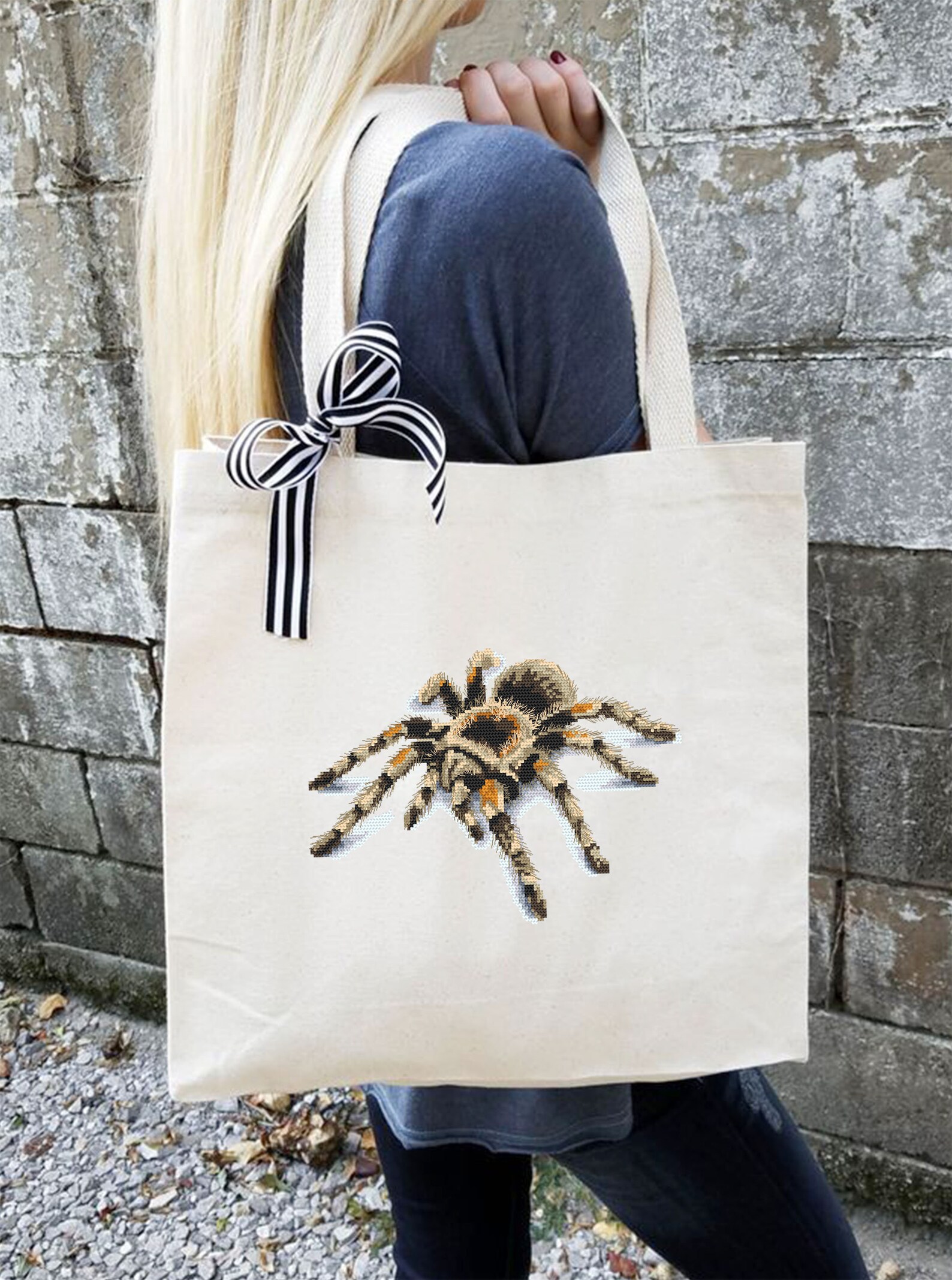 Tarantula Spider Cross Stitch Pattern Download PDF Spooky - Etsy