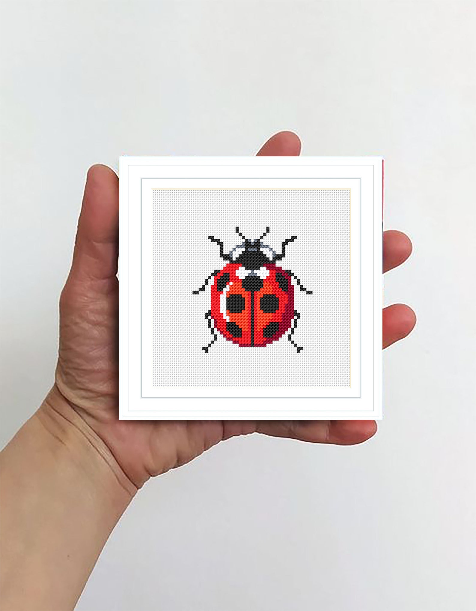 Small Ladybug Cross Stitch Pattern PDF Instant Download Beginner Cross ...