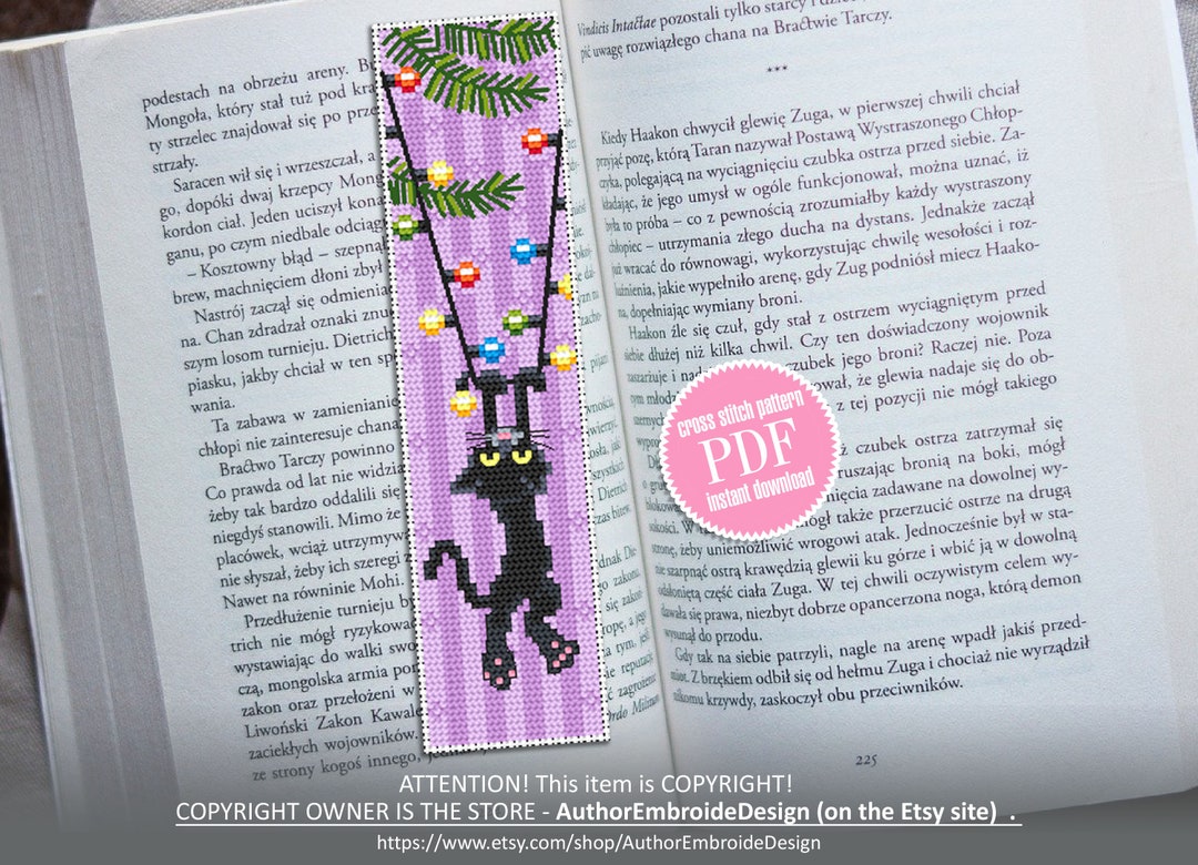 Christmas Bookmark Cross Stitch Pattern Download PDF, Funny Handmade ...