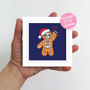 Gothic Gingerbread Man Cross Stitch Pattern Download PDF Christmas ...