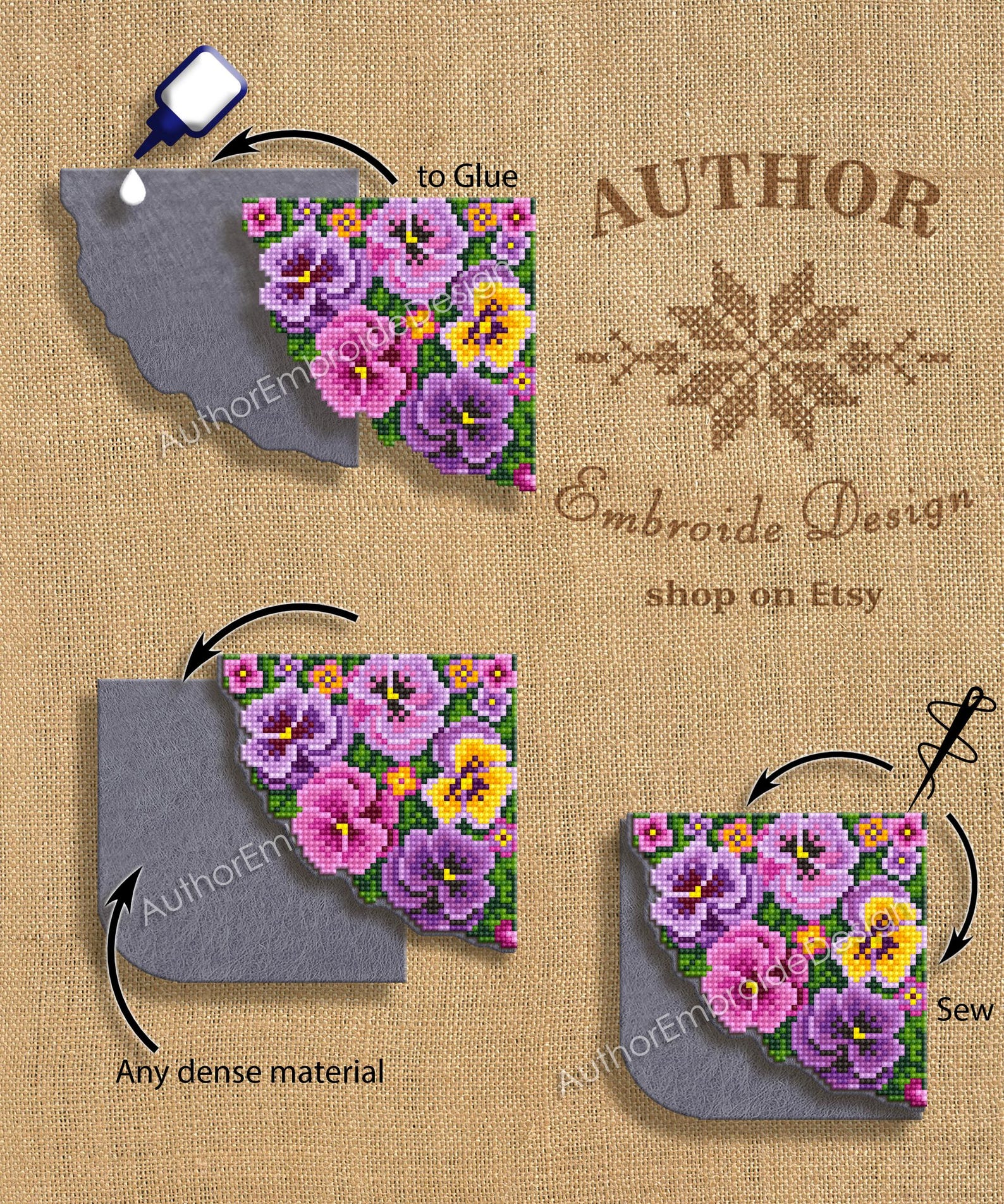 Flower Corner Bookmark Cross Stitch Pattern PDF Download Floral Cross ...
