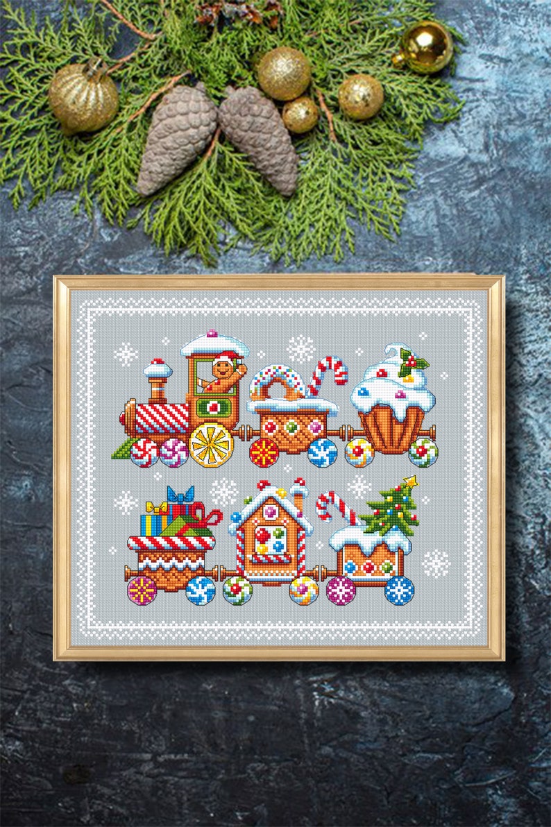 Christmas Gingerbread Cross Stitch Pattern Download PDF - Etsy