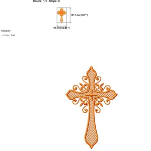 Religious Cross Embroidery Design Machine Embroidery Pattern 4 Sizes ...