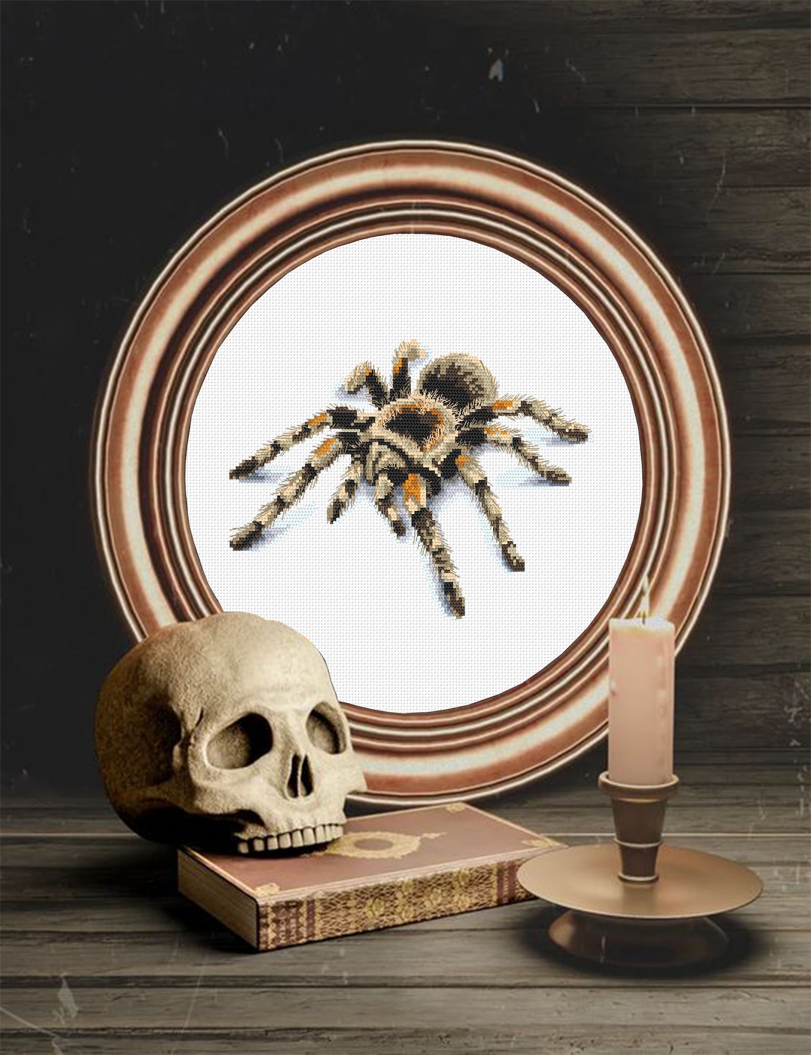 Tarantula Spider Cross Stitch Pattern Download PDF Spooky - Etsy