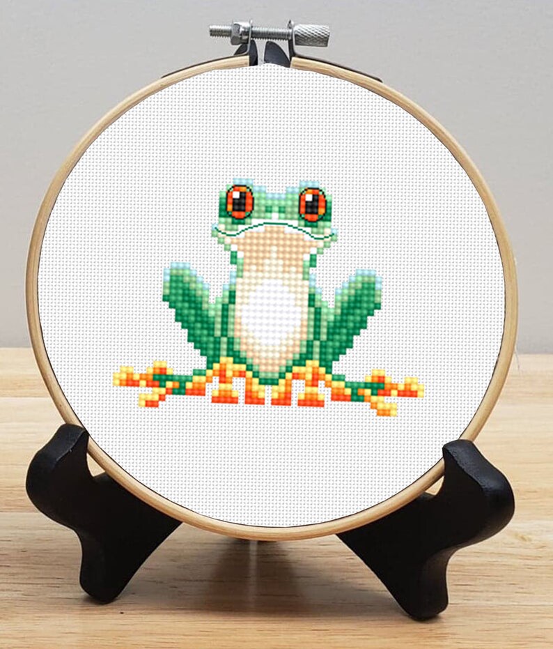 Small Tree Frog Cross Stitch Pattern PDF Set of 3 Frog Patterns Instant ...
