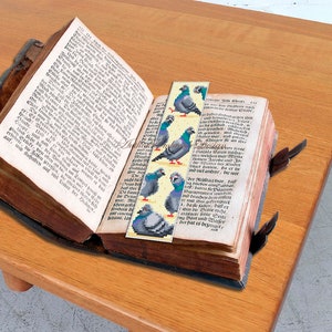 Pigeon Bookmark Cross Stitch Pattern Download PDF Small Pigeons Cross ...