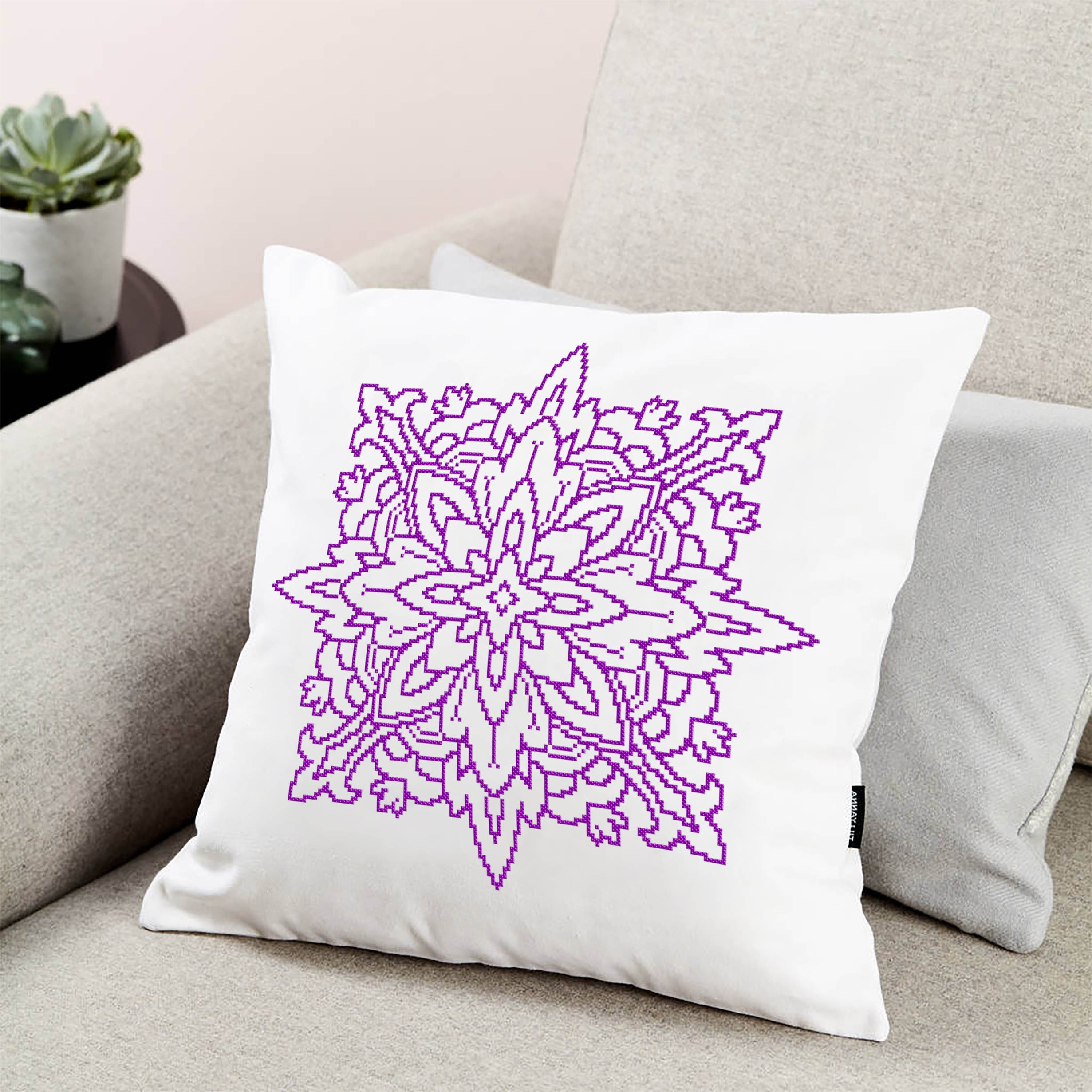 Square Mandala Cross Stitch Pattern Digital PDF Modern Vintage | Etsy