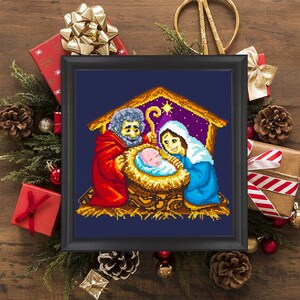 Nativity Scene Cross Stitch Pattern Download PDF Religious Christmas ...