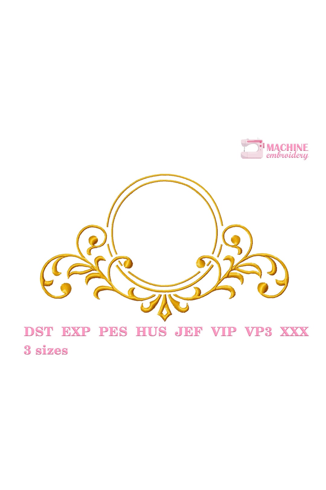 Scroll Border Embroidery Designs Machine Embroidery Pattern 3 - Etsy