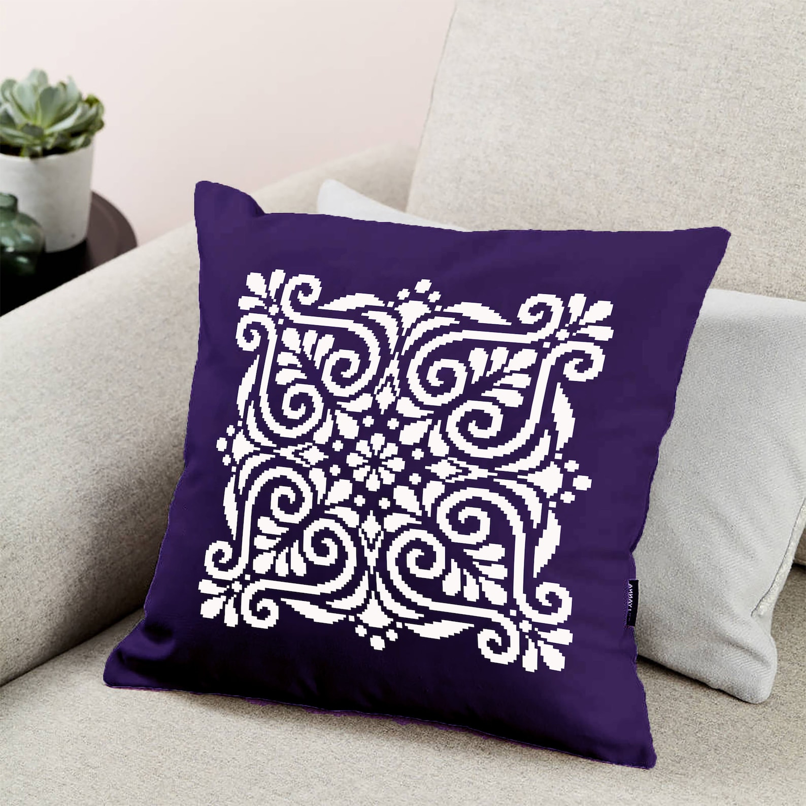 Square Mandala Cross Stitch Pattern Download PDF Modern - Etsy