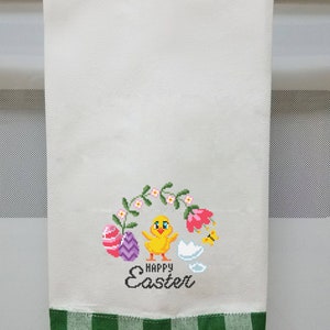 Happy Easter Cross Stitch Pattern PDF Small Easter Chick Cross Stitch Chart, Easter Pattern ...