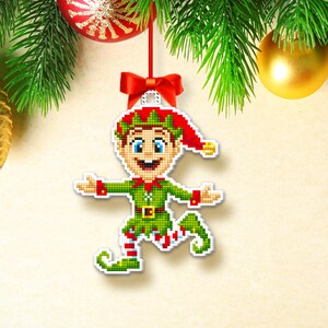 Christmas Elf Cross Stitch Pattern PDF Download Double-sided Christmas ...