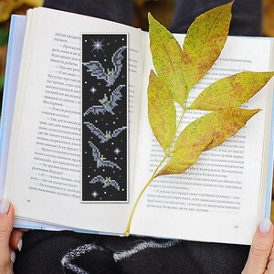 Halloween Bat Bookmark Cross Stitch Pattern Download PDF Spooky ...