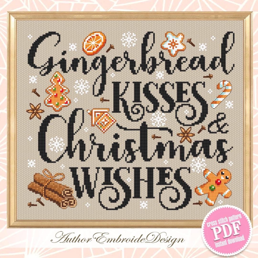 Christmas Gingerbread Cross Stitch Pattern PDF Download Gingerbread ...