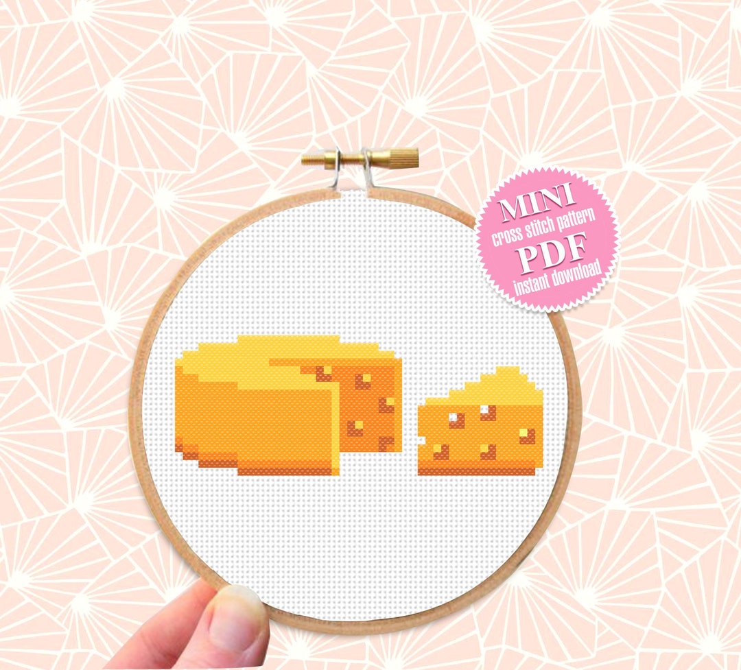 Cheese Small Cross Stitch Pattern PDF Mini Cross Stitch Chart ...