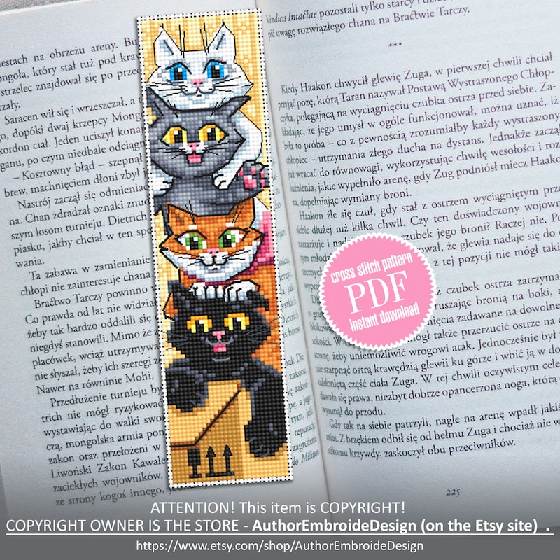 Kitty Cross Stitch - Etsy