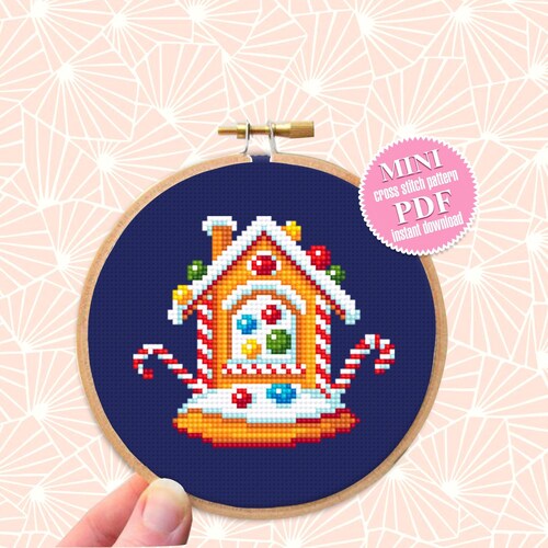 Small Christmas Cross Stitch Pattern Download PDF Mini - Etsy