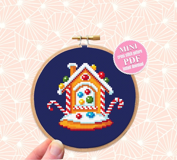 Small Christmas Cross Stitch Pattern Download PDF Mini - Etsy