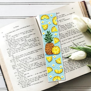 Bookmark Pineapple Cross Stitch Pattern PDF Download Tropical Fruit ...