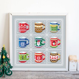 Ugly Christmas Sweater Mug Cross Stitch Pattern PDF Download Christmas ...